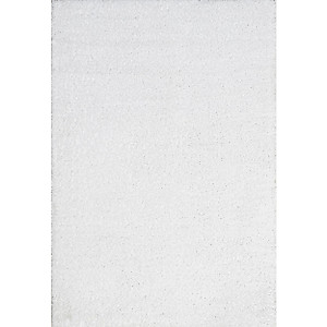 nuLOOM Gynel Contemporary Shag Area Rug, 5x8, Snow White