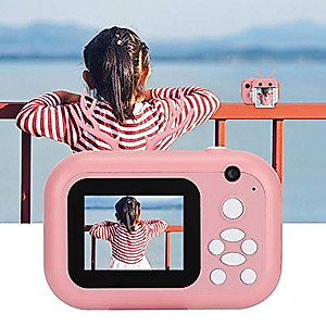 Agatige Print Camera for Kids, Children's Digital Zero Ink Video Camera Portable Thermal 1080P Twin Lens with 2.4in Screen 16G Toys Instant Camera Gift for 3-12 Years Old Kids(Pink)