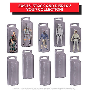 EVORETRO Loose Action Figure Display Case [50-Pack] Retro Plastic Blister Protective Case for 3.75 in Star Wars, Motu, Marvel, GI Joe Toy Figures, Scratch Resistant, Archive Grade, UV Resistant