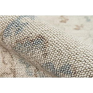 Momeni Anatolia Wool and Nylon Area Rug, 2' X 3' Beige