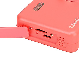 2.5K Digital Camera, 8X Zoom Automatic Light Sensitivity Dual Lens Video Camera, for Kids Student, Cute Pocket HD Camcoder (Pink)