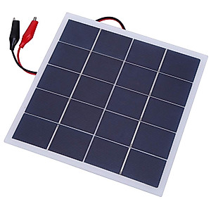 Polycrystalline Silicon Solar Panel 4W 5V 172x175x2MM Portable Solar Power Panel Solar Panel Cell for Advertising Lights for Home Lights for Electric Fans (4W)
