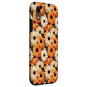 iPhone XR Yellow Sunflower Pattern Floral Garden Sun Flowers Aesthetic Case