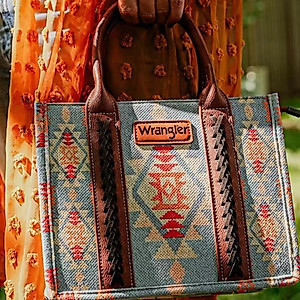 Montana West Wrangler Tote Bag for Women Western Shoulder Purses Boho Aztec Satchel Hobo Handbags WG2202-8120SBR