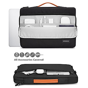 KIZUNA Laptop Bag Case 15.6 Inch Computer Shoulder Sleeve Briefcase For MacBook Pro 16 M1 M2 Max 2023/15.6" Dell XPS 15/HP Envy x360 15/16" Lenovo Thinkbook 16+/IdeaPad Flex 5i/ASUS,Black