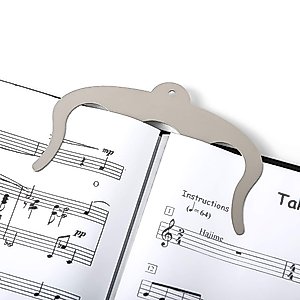 Music Book Clip,Page Holder - Silver Sheet Music Holders,Cookbook Clip