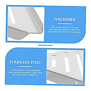 Cabilock 2pcs Wall Mounted Shelves Hanging Storage Shelves Shelf for Corner Metal Shelf Corner Shower Kitchen Rack Wall Mounted Storage Shelves Bathroom Accessories Shower Rack Hanger