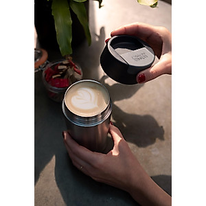 Joseph Joseph Sipp Stainless Steel Insulated Travel mug, Hygienic Leakproof reusable Vacuum thermal mug, Coffee & Tea Insulated Cup - 16 fl. oz