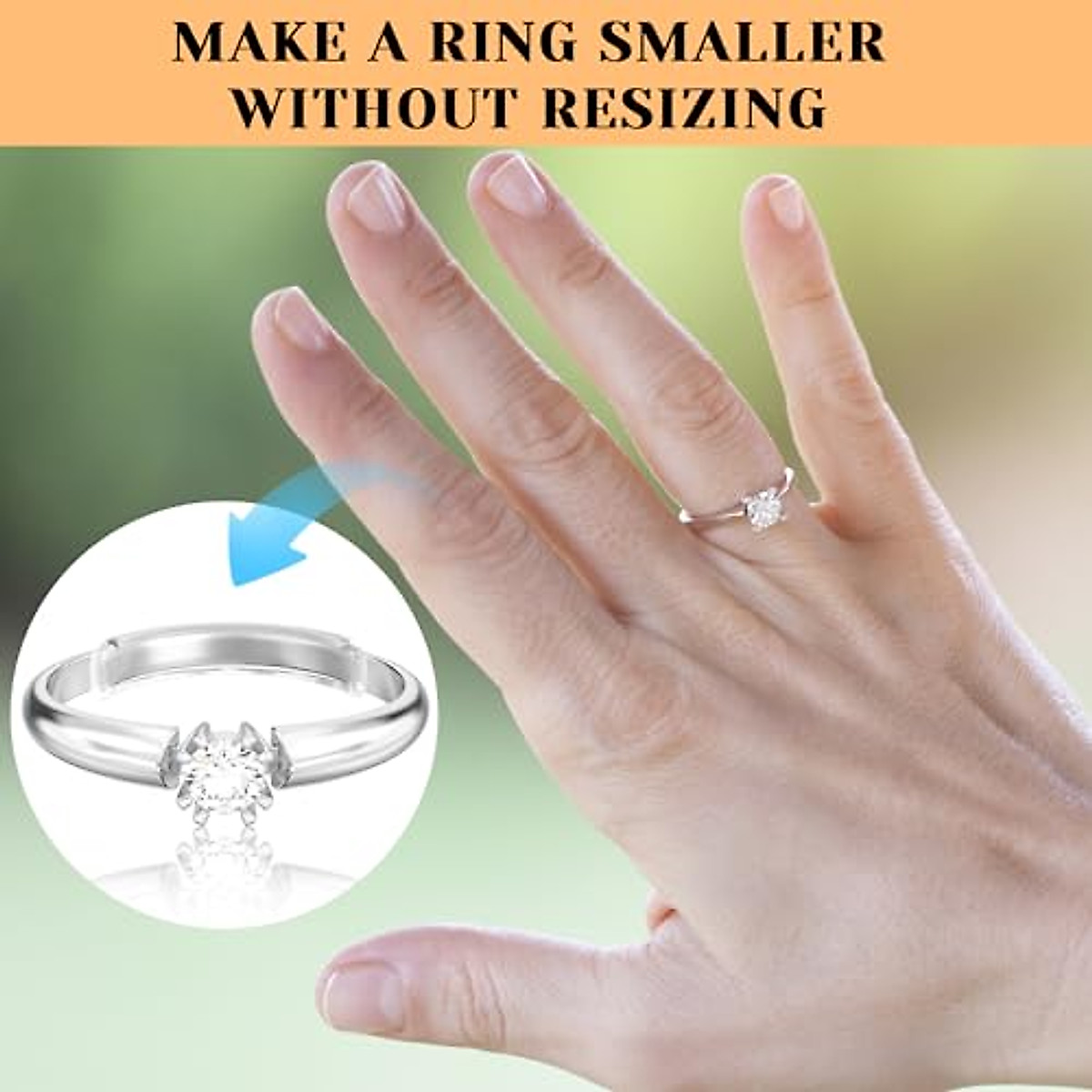 Ring Sizers for Loose Rings Ring Guards for Loose Rings Fit Any Rings, Invisible Ring Size Adjuster Never Sliding Off and Spinning (12 pcs)