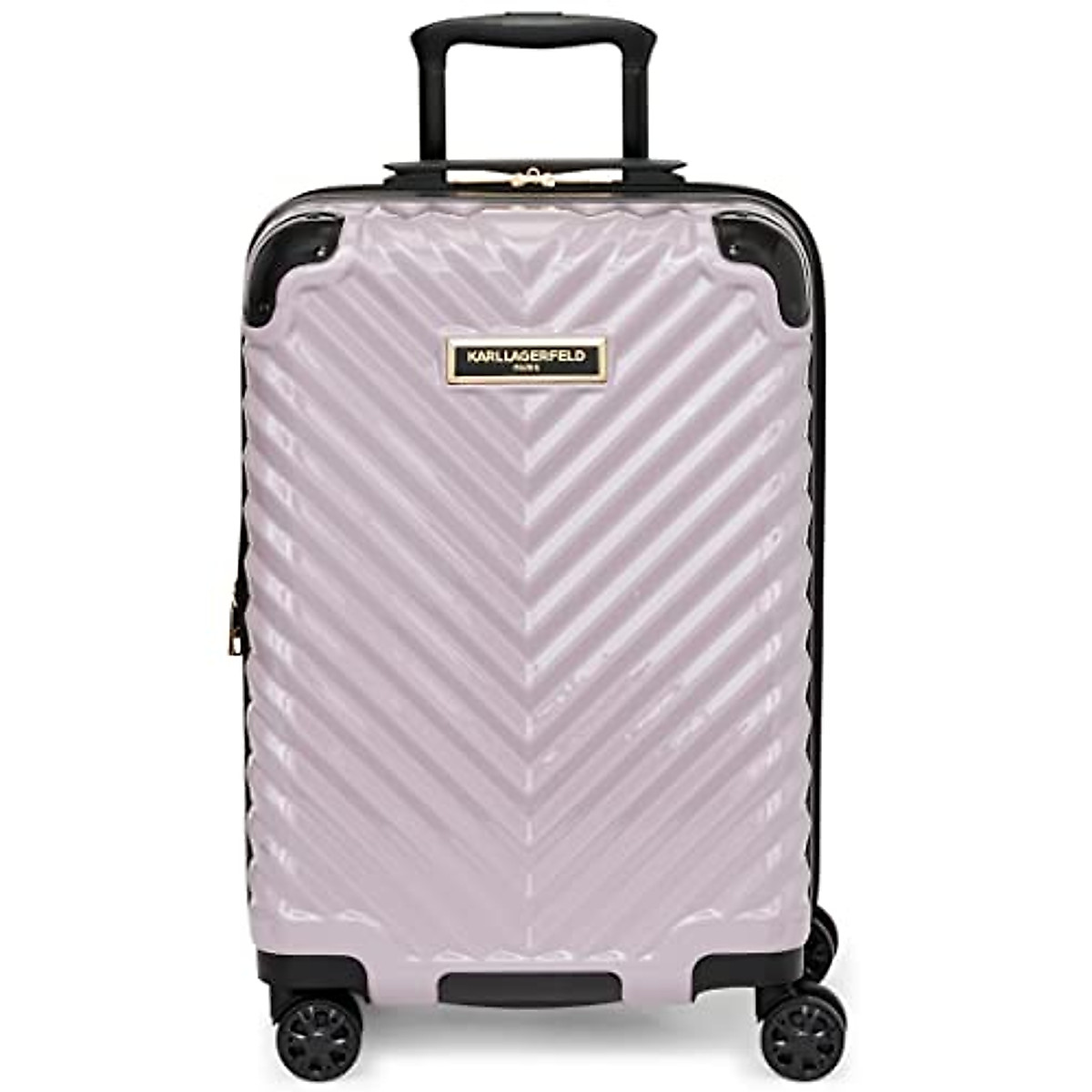 Karl Lagerfeld Paris Women's Carryon Spinner Wheels Hardside, Lilac, One Size