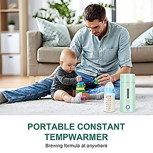 Small Portable Electric Kettle - 300ml Travel Mini Electric Tea Kettle - Portable Water Boiler(Green)