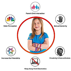 12730+ Loom Rubber Bands Refill Kit in 26 Color with 500 Clips,6 Hooks, Premium Bracelet Making Kit for Kids Weaving DIY Crafting Gift