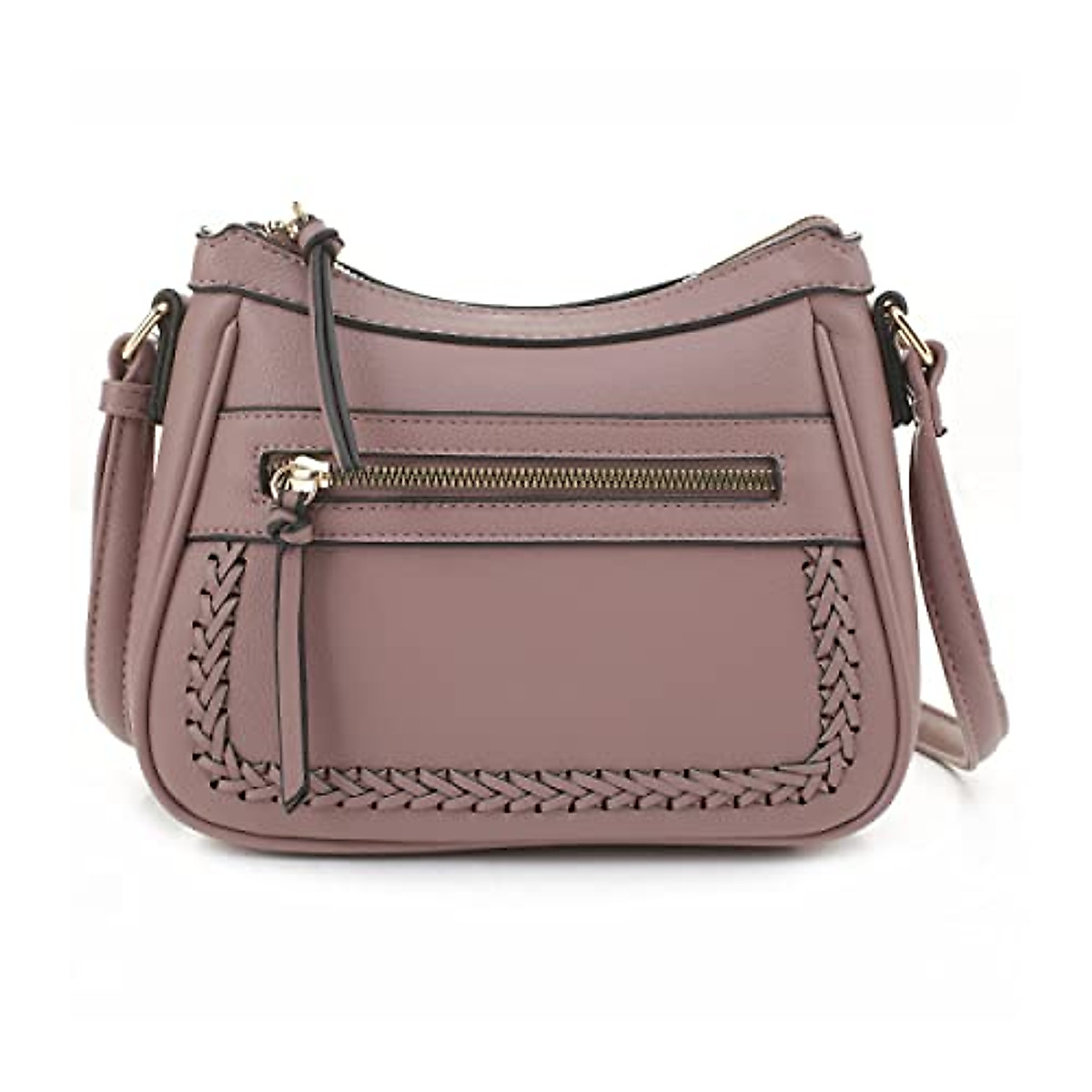 Emperia Elva Small Whipstitch Vegan Leather Crossbody Bags Shoulder Bag Purse Handbags for Women - MV