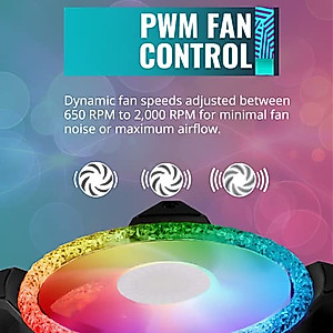 Cooler Master MasterFan MF120 Prismatic Tri-Loop ARGB 3-Pin Fan, 24 Independently LEDs, 6 LEDs Fan hub, 120mm PWM Static Pressure Fan, ARGB Header Extender for Computer Case & Liquid Radiator