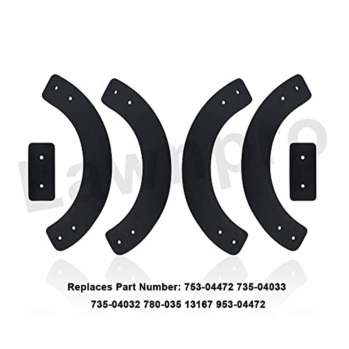 6-Pack 753-04472 953-04472 Snowblower Paddle kit Compatible with MTD/Troy-bilt/Craftsman 735-04033 735-04032, for 21-Inch MTD 2004 and Newer Single-Stage Snowblowers - Without Hardware