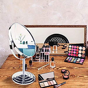 Schliersee Magnifying Vanity Table Mirror Double Sided 7 Inch Swivel 3X Magnification Makeup Standing Mirror