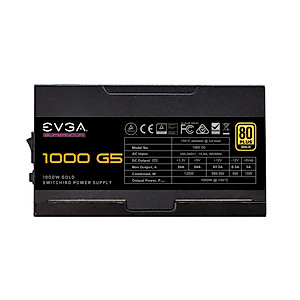 EVGA 1000 G5, 80 Plus Gold 1000W, Fully Modular, ECO Mode with Fdb Fan, 100% Japanese Capacitors, 10 Year Warranty, Compact 150mm Size, Power Supply 220-G5-1000-X1