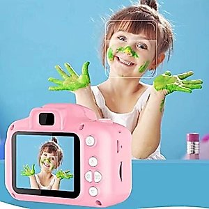 HD 1080P Digital Camera for Kids - 2.0 LCD Mini Camera Children's Sports Camera - Digital Rechargeable Cameras Toddler Educational Toys - Mini HD Kids Sports Camera for Birthday Festival Gifts (Pink)