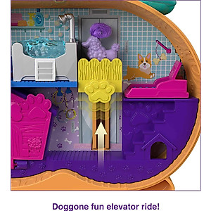 Polly Pocket Compact Playset, Corgi Cuddles with 2 Micro Dolls & Accessories, Travel Toys with Surprise Reveals (Amazon Exclusive)