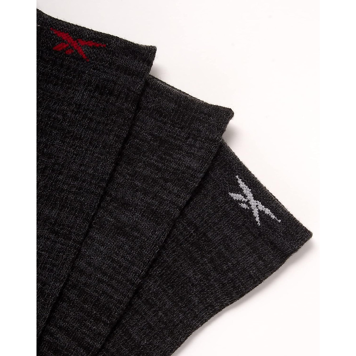 Reebok Men's Crew Socks - 10 Pack Stretch Performance Cushioned Crew Socks - Arch Support Athletic Socks for Men (6-12.5), Size 6-12.5, Ash Grey