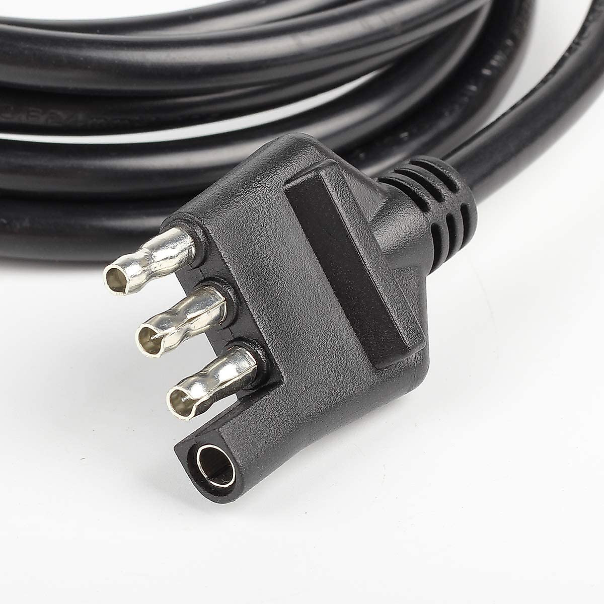 WOFTD 4-Way Trailer Wiring Harness with 5 ft Wires 4-Pin Trailer Wiring Jacketed Cable 4 Flat Trailer Wire Extension Connector - 5 ft