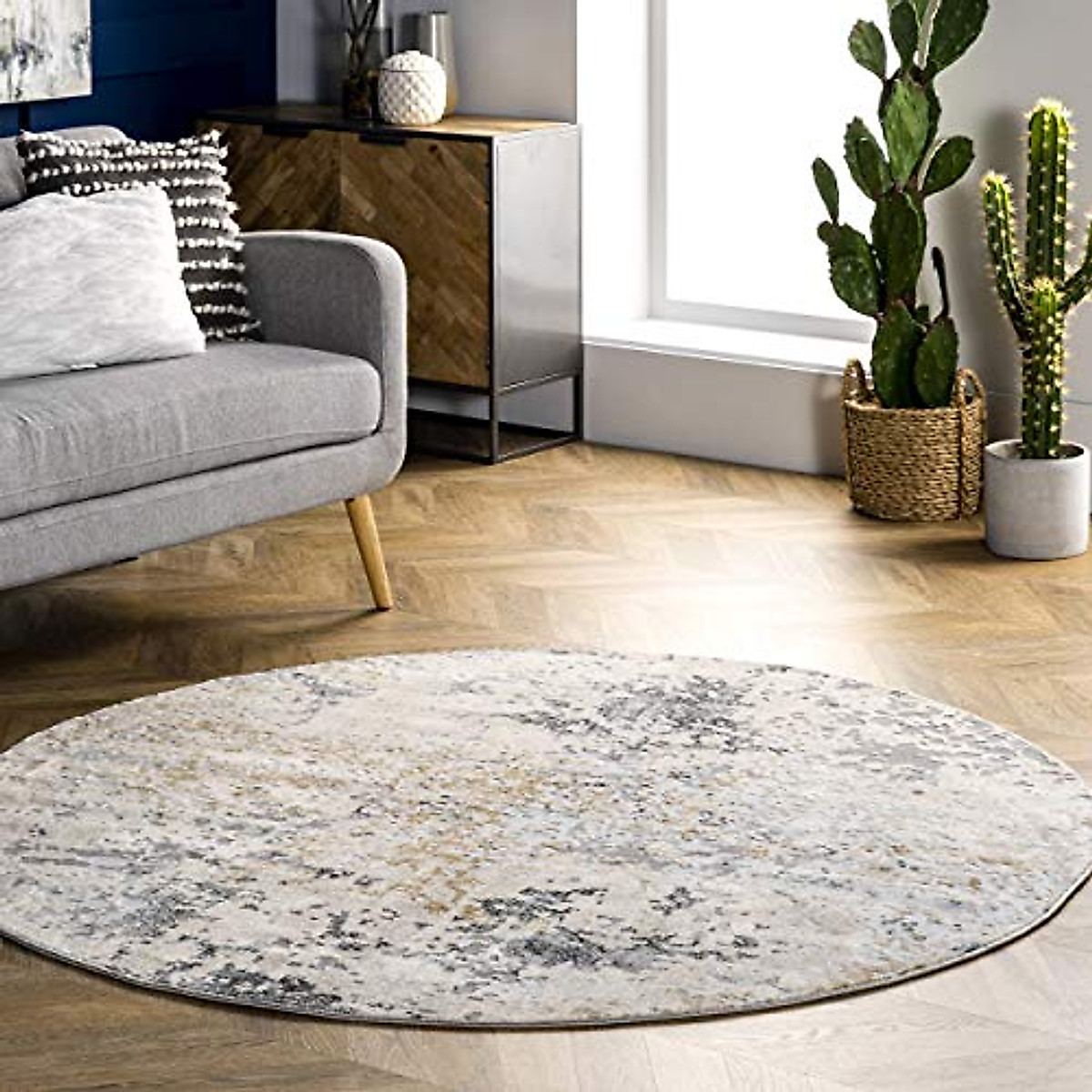 nuLOOM Abstract Contemporary Motto Area Rug, 4' x 6', Beige