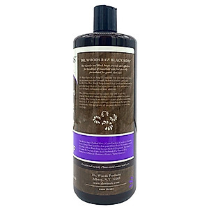 Dr. Woods Raw African Black Moisturizing Liquid Castile Soap, 32 Ounce (Pack of 2)