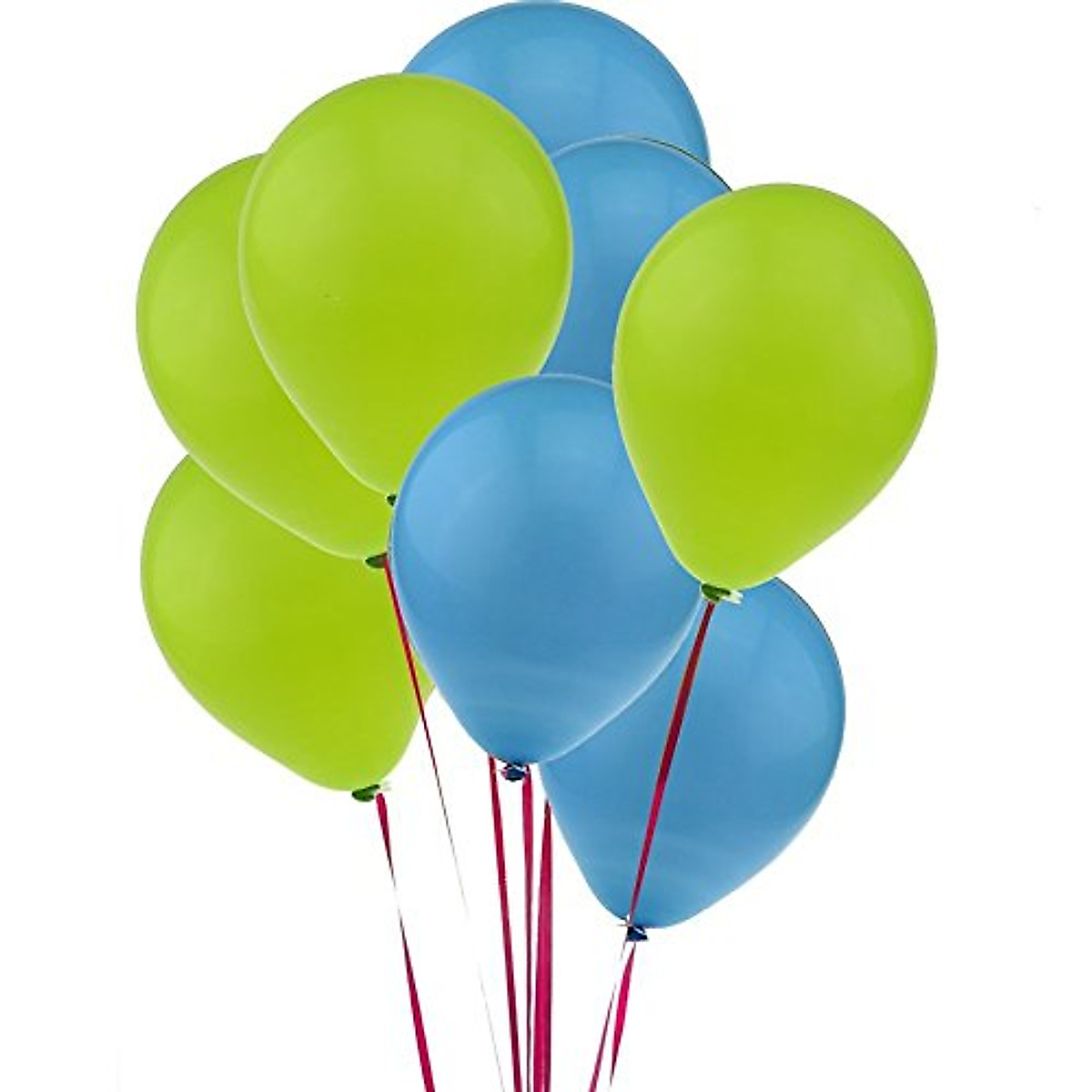 KUMEED Sky Blue Green Balloons 12" Latex Balloons Vivid Bright Color Balloon Globos Party Birthday Wedding Balloons Pack of 100