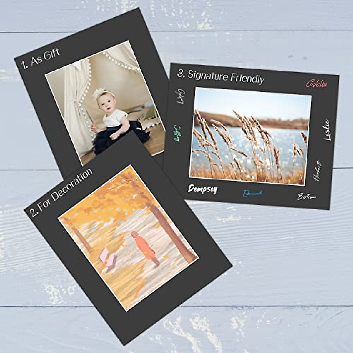 Golden State Art, Pack of 10 16x20 Black Picture Mats with White Core Bevel Cut for 11x14 Pictures