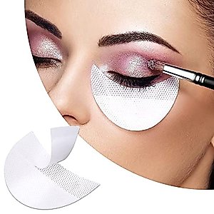 Kalolary 120 Pcs Eye Shadow Shields, Eyeshadow Pads Stencils Lint Free Under Eye Pads Eyeshadow Patches For Eyelash Extensions/Lip Makeup
