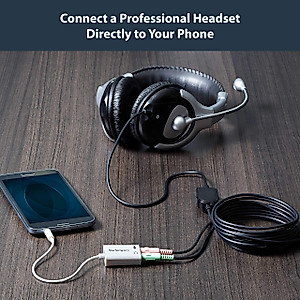 StarTech.com 4 Position Microphone and Headphone Splitter – 3.5 mm – 4 Pin / 4 Pole – Mic and Audio Combo Splitter Cable (MUYHSMFFADW), White