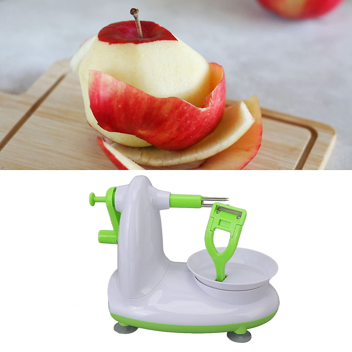Peeler, Easy Hand Crank Multi Function Fast Peeling ABS Pear Peeler for Fruits, Apples, Potatoes (Ordinary Type)