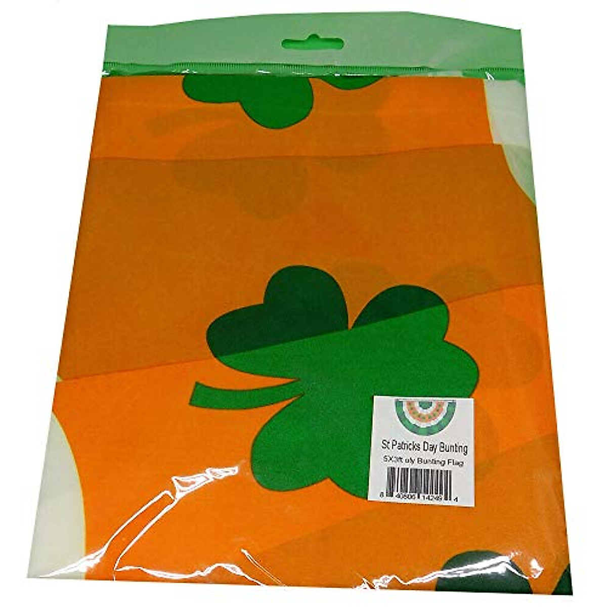 St Patricks Day Bunting Flag 3x5 ft Irish Ireland Green Shamrock Pats Decoration