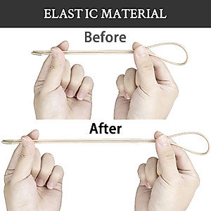 Endoto 2 Pairs Shoelaces for Hey Dude Elastic Strings Replacement Laces Shoes(Color:Beige,Size:17Inch)