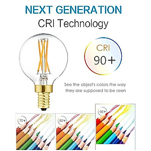 Duoled e12 g16.5 Light Bulb 6W Equal 60 Watt Soft White 3000k AC120V e12 Candelabra Bulb 60 Watt for Chandeliers,Ceiling Fan,Vanity Globe e12 Light Bulb 6Pack (6w=60w Soft White 3000k E12)