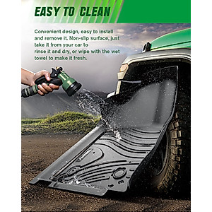 VIWIK Floor Mats for Toyota Tacoma 2018-2023 Double Cab Only Auto, TPE Rubber Car Mats All Weather Protection Custom Floor Liners for Toyota Tacoma Double Cab 1st and 2nd Row Non-Slip Odorless