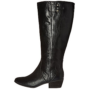 Dr. Scholl's Shoes Women's Brilliance Wide Calf Riding Boot, Black, 7 M US