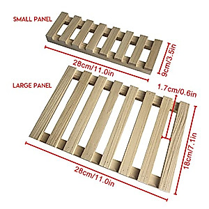 Wooden Double Layer Rack Desk Storage Organizer, Foldable 2-Tier Ladder Shelves, Durable Shelf Flower Pot Seasoning Racks, Sundries Shelf, Home Decor Ladder, 34 x 18 35 cm