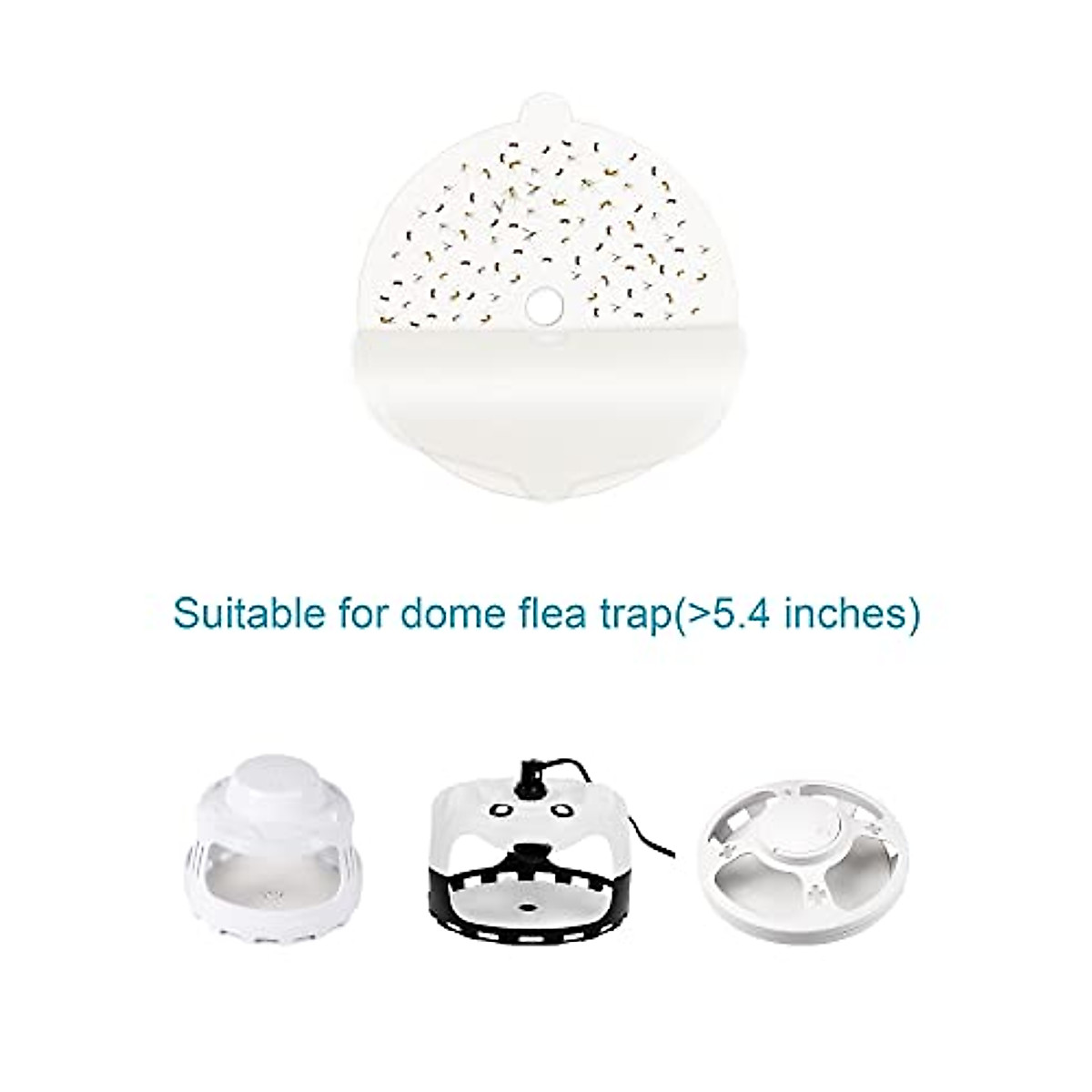 12 Pcs Flea Trap Refill Discs 5.4" Replacement Glue Boards with Hole Fits Flea Traps for Inside Your Home, Sticky Pads for Fleas, Bugs, Flies, Mosquitos, etc