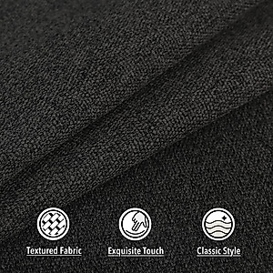 Tromlycs Kitchen Chair Cushions for Dining Pads Set of 4 Room Seat Indoor U Shaped Non Slip with Ties 17 x 16 Inch Black Gray
