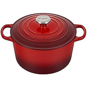 Le Creuset Enameled Cast Iron Signature Deep Round Oven, 5.25qt., Cerise