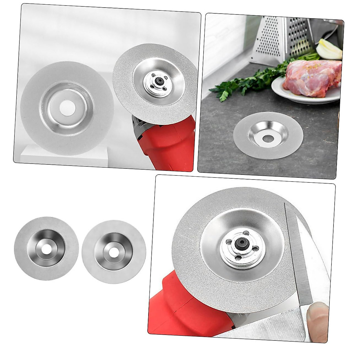 CHILDWEET 2pcs Grinding Blade Diamond Sharpener Stone Sharpening Wheel Diamond Sharpener Tool Electric Sharpener Diamond Sharpeners for Knives Kitchen Sharpen The