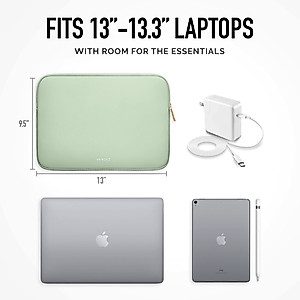 Vandel MacBook Air 13 inch Laptop Sleeve, Fits 13-13.3 inch Laptops: Neoprene MacBook Air & Pro Case, Chromebook, HP Soft Cover | Thin Computer Carrying Bag, Sage Green Mac (M1 & M2) Pouch