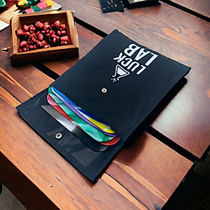 Luck Lab Board Game Storage Bowls, 6-Pack | Folding Tray Accessory Holds Tabletop Bits, Chits, Pieces | Swirl Colors | Bonus Storage Bag