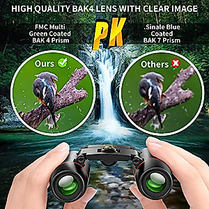 POLDR 12X25 Small Pocket Binoculars Compact Adults,Mini Kids Binoculars Boys for Bird Watching,Concert Theater Opera