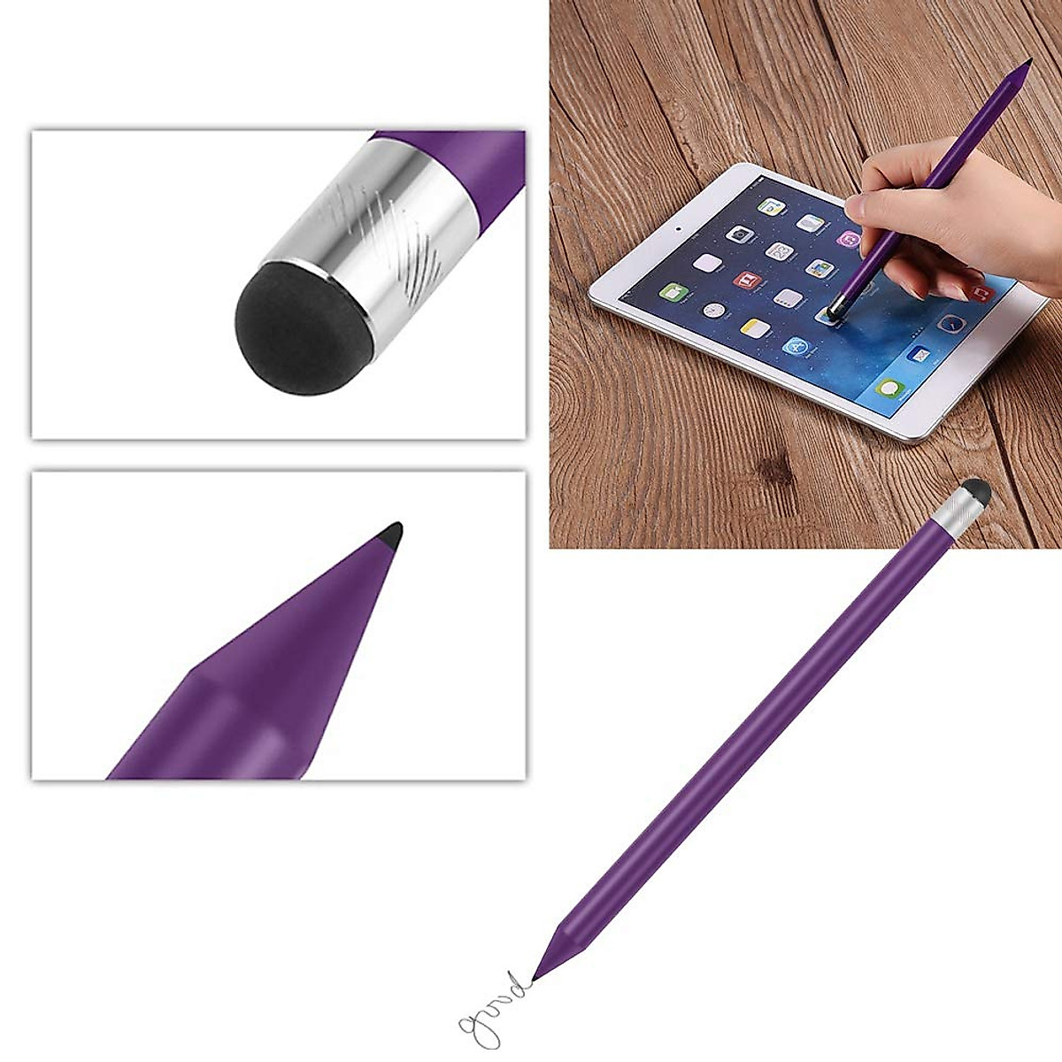 Touch Screen Pen Replacement for All Touch Screens Cell Phones Tablets Laptops Universal Stylus Pencil (Purple)