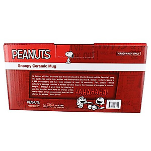 ICUP Peanuts Snoopy Molded Head Ceramic Mug, Clear