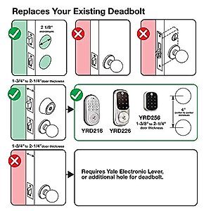 Yale Assure Lock with Zigbee - Smart Touchscreen Keypad Deadbolt - Works with Xfinity Home, Amazon Echo Show, Amazon Echo Plus and More - Satin Nickel