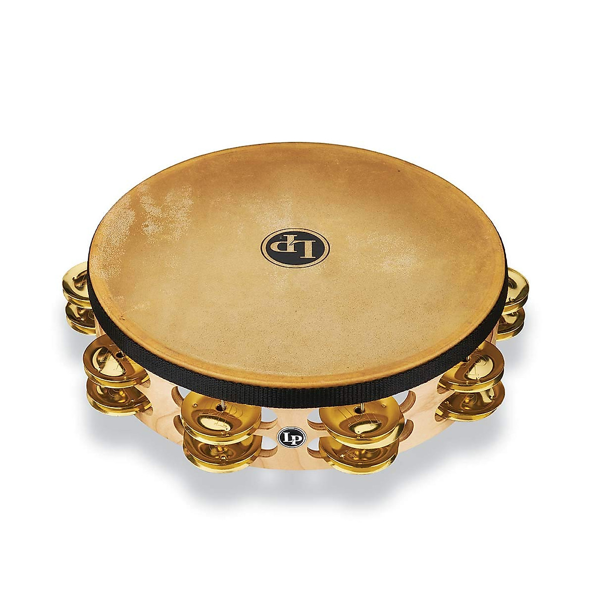 Latin Percussion PRO 10 Double Row Headed Brass Jingles Tambourine (LP384-BR)