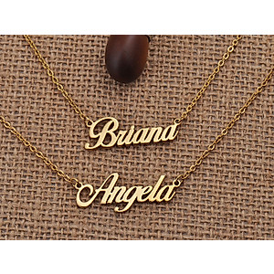 HUAN XUN Personalized Custom Made My Name Necklace for Women Cobi